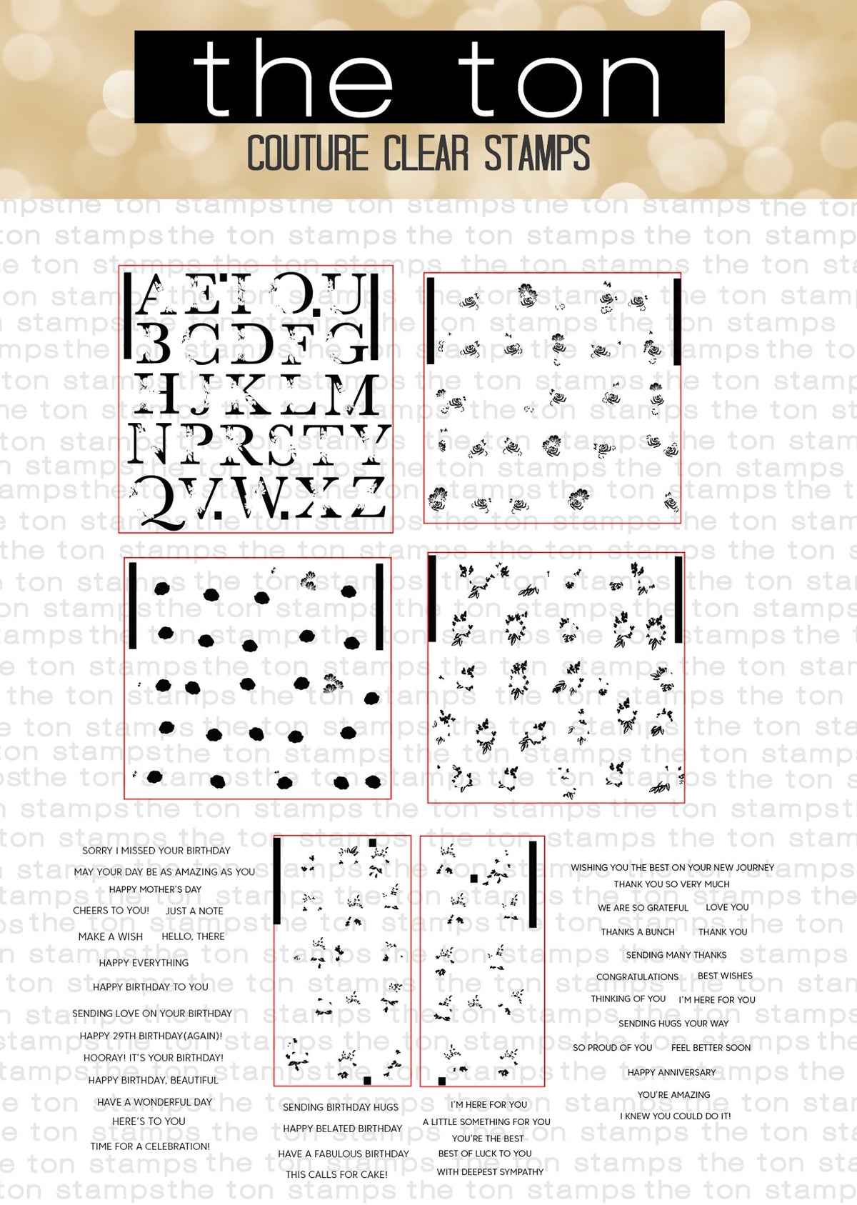 Layered Floral Alpha Stamps | The Ton