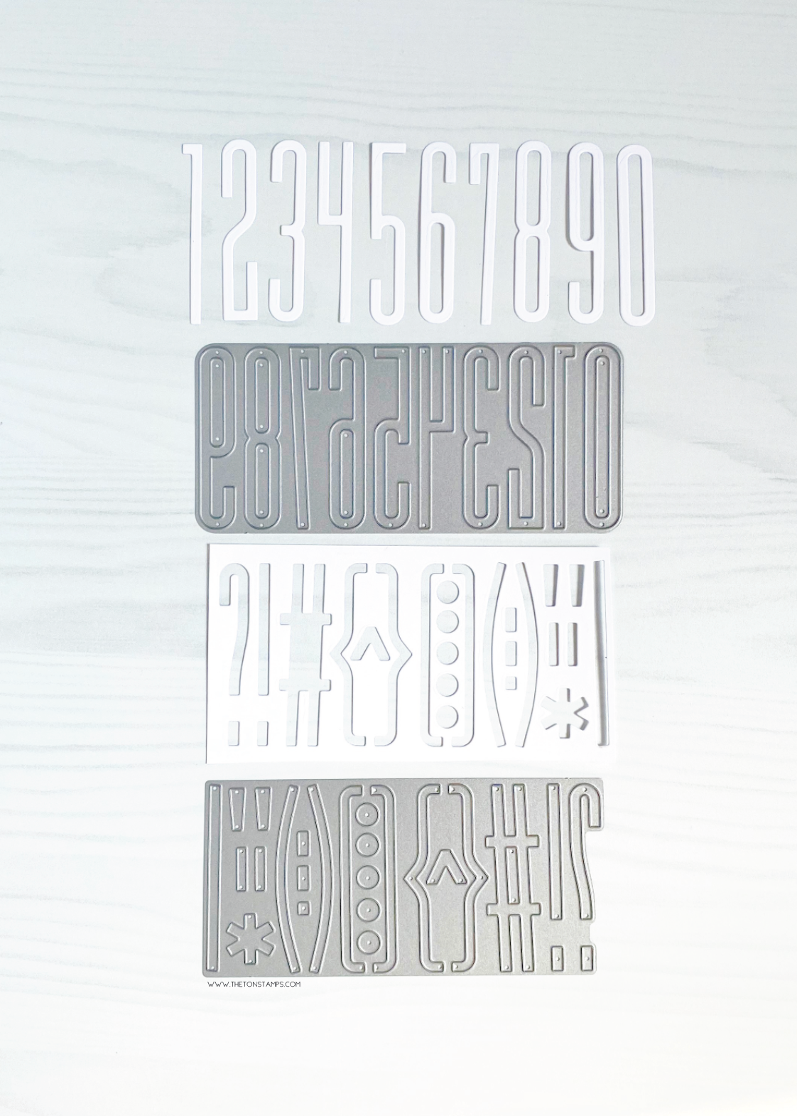 Tall and Skinny Numbers Coverplate Dies | The Ton