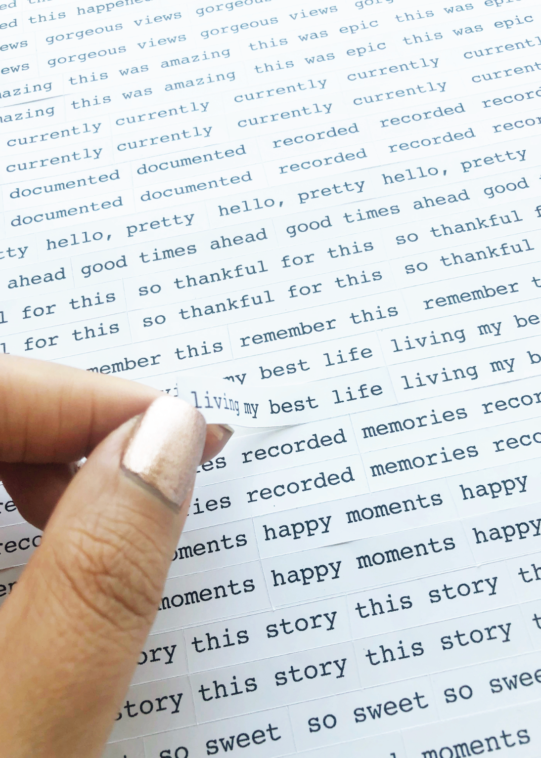 Word Stickers (Sheet) Printable - Digital File | The Ton