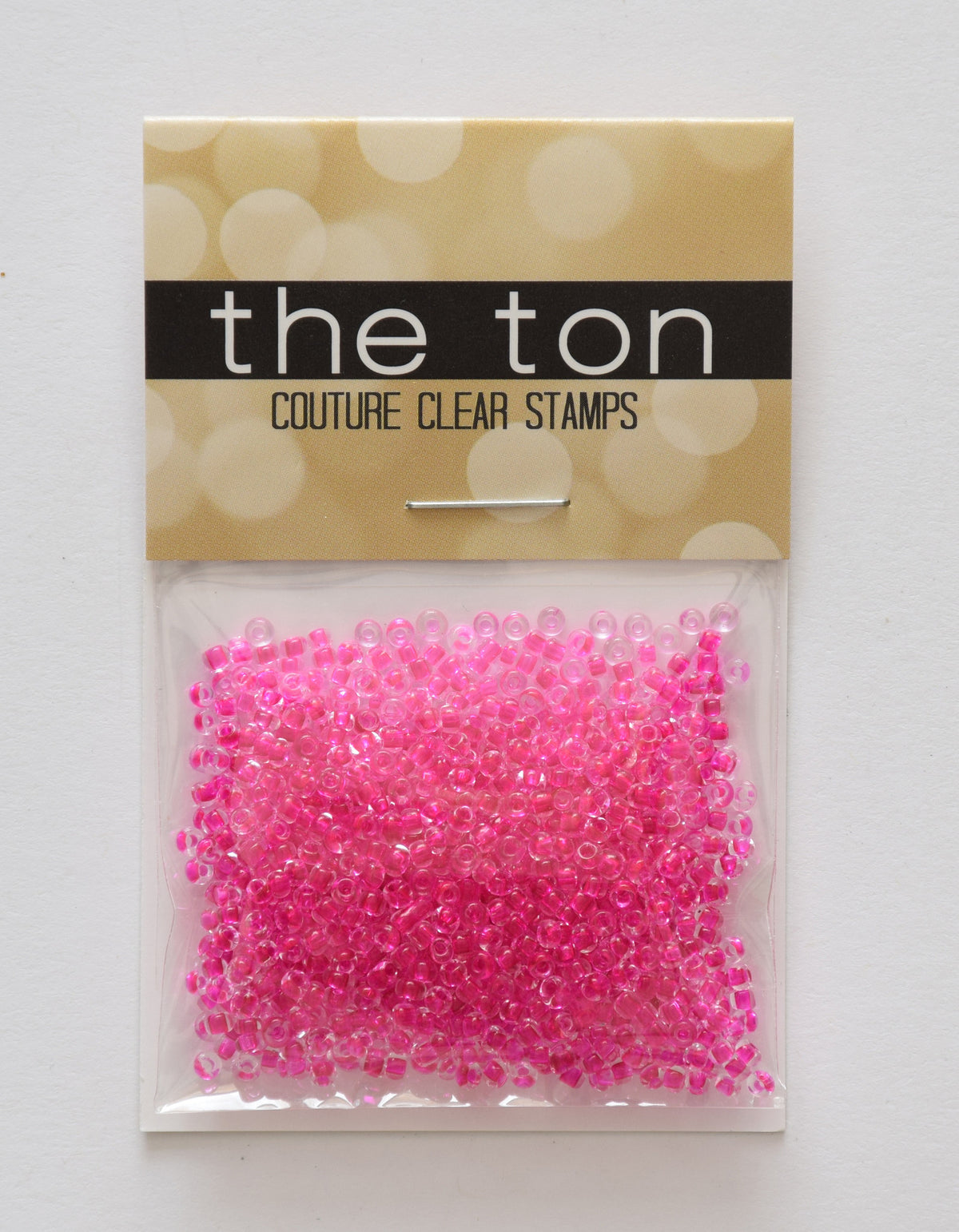 Clear Fuschia Seed Beads | The Ton
