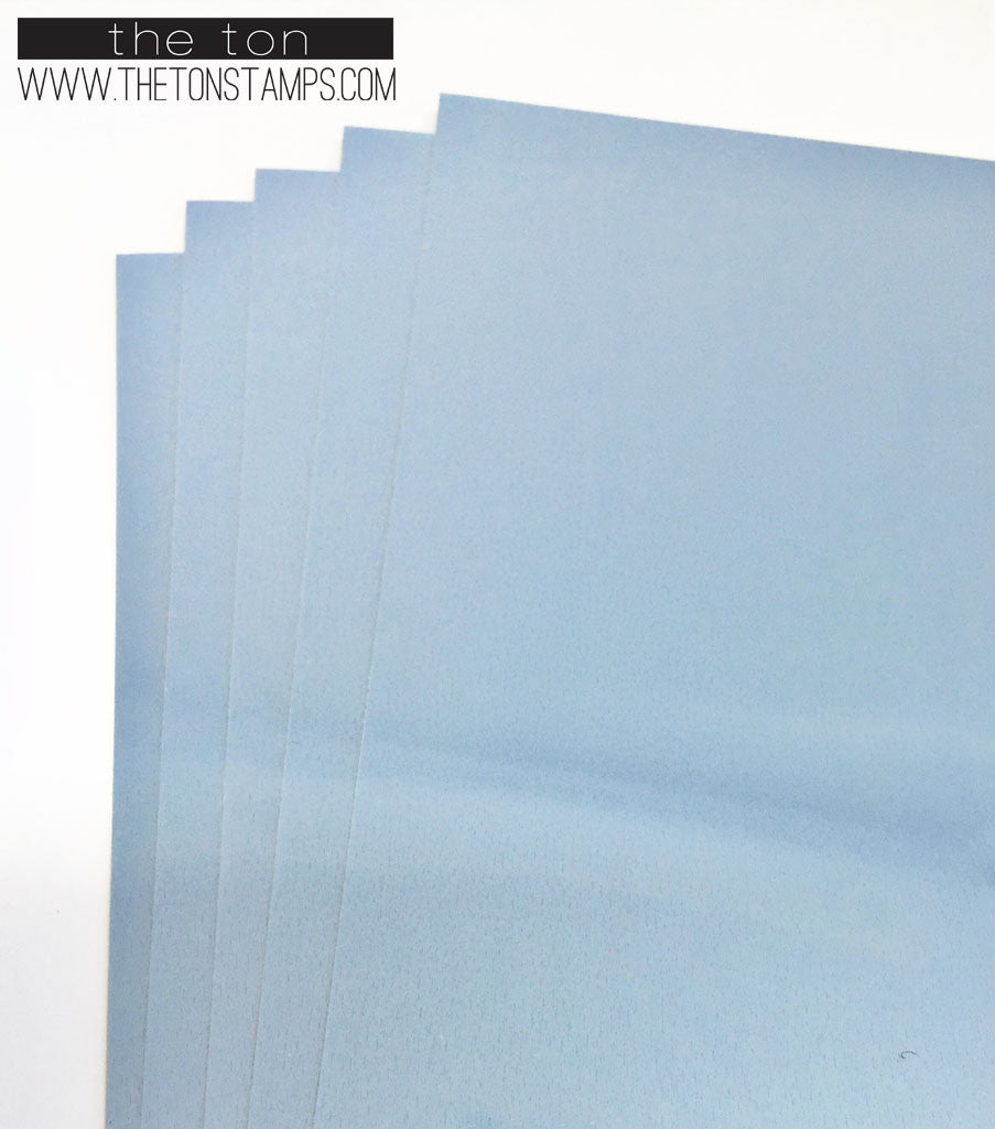 Adhesive Foil Paper - Light Blue (7.9in x 9in) | The Ton