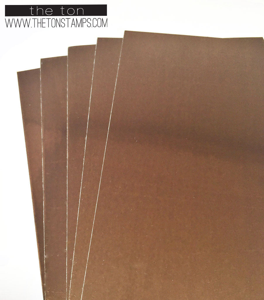 Adhesive Foil Paper - Copper (3.9in x 9in) | The Ton