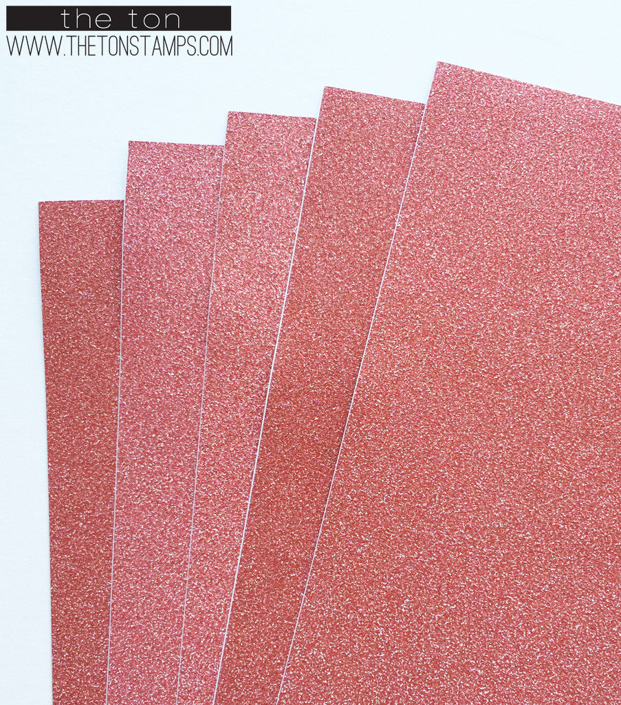 Adhesive Glitter Paper - Red | The Ton